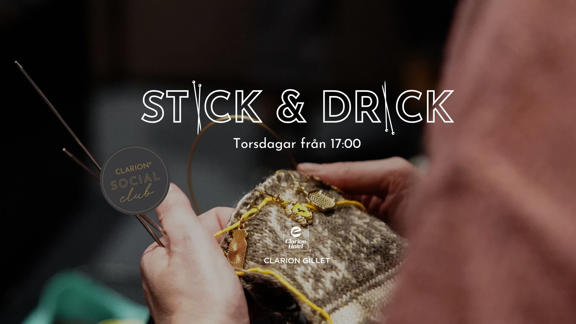 Stick & Drick 20 mars på Clarion • Heja Uppsala